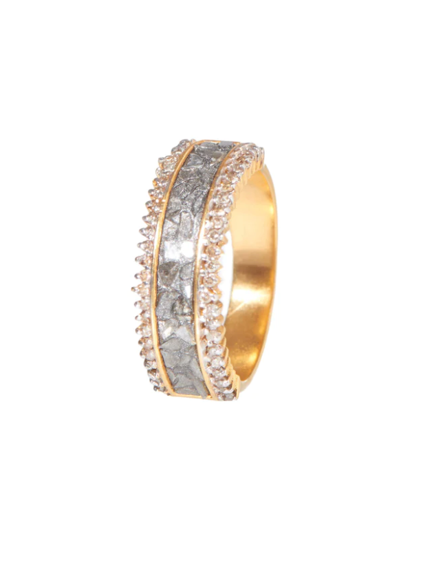 Shana Gulati Lina Ring Gold – Green Eyed Daisy